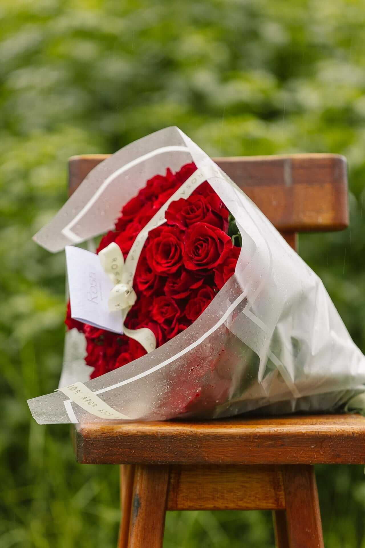 50 red roses (Kenyan imports- available daily) - Rosa Bespoke Flowers