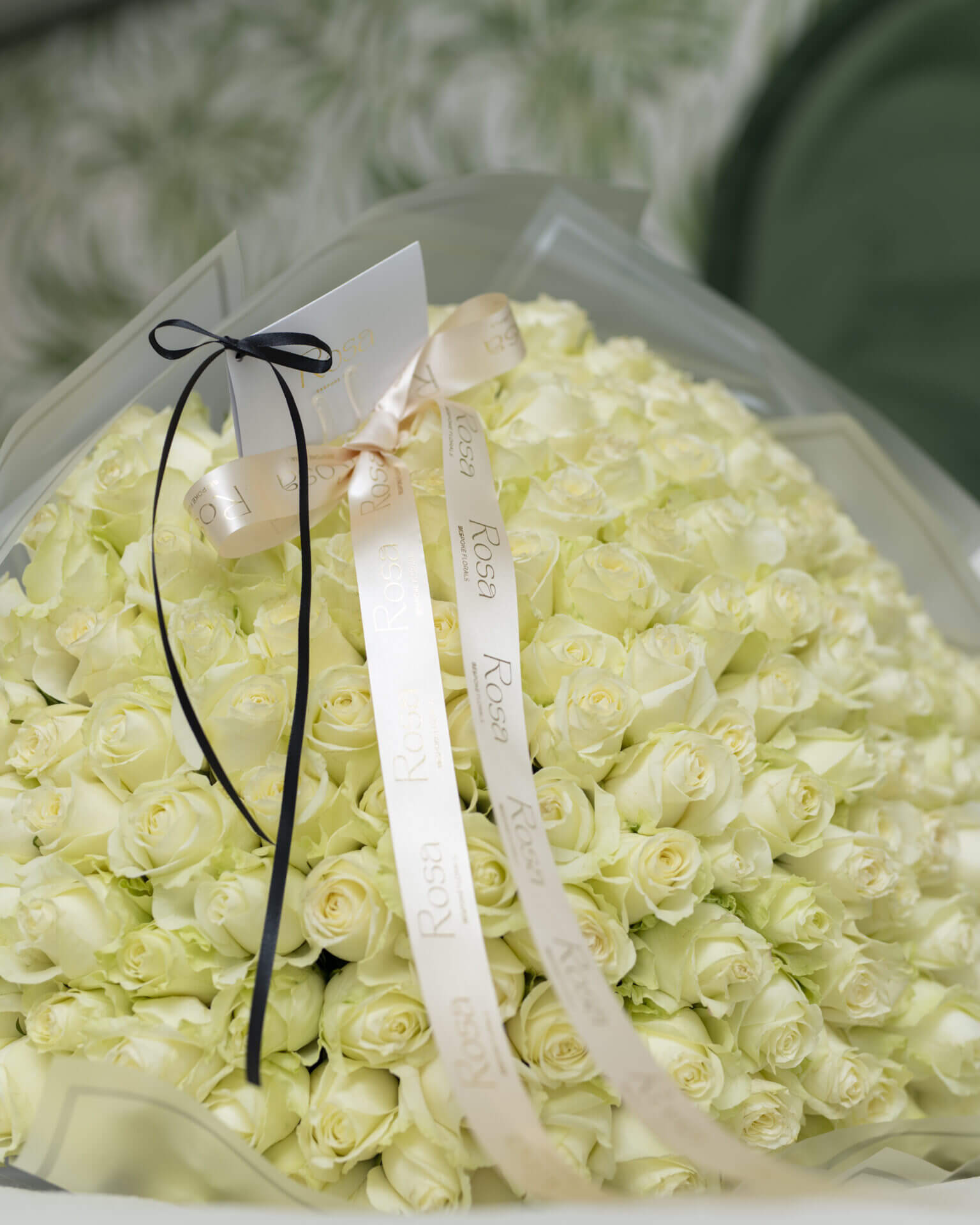 150 white roses - Rosa Bespoke Flowers