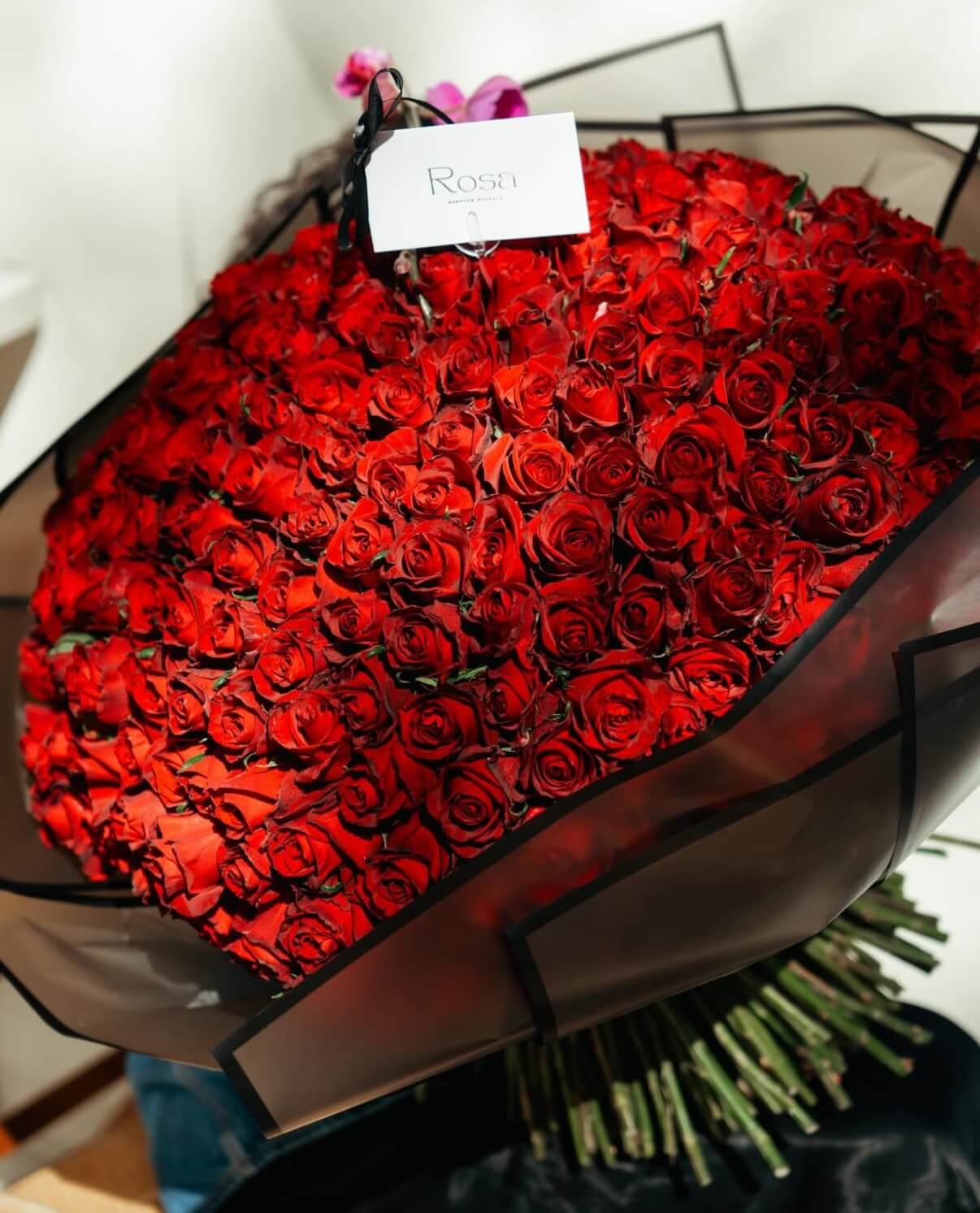 300 ever red roses - kenyan imports - Rosa Bespoke Flowers